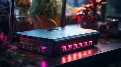 Premium AI Image Wi Fi Router On The Table