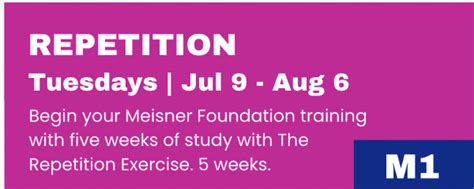 Acting Class Schedule