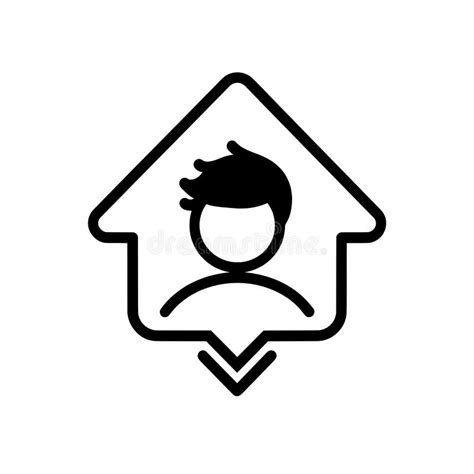 Featuring Icon Of An Avatar Inside An Arrow With A Simple Line Art Style On A White Background