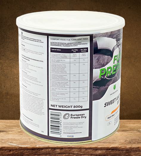 Fuel Your Preparation Freeze Dried Tin 800g Sweet And Sour Chicken With