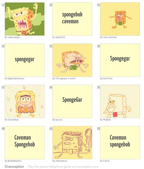 Spongebob Caveman Drawception