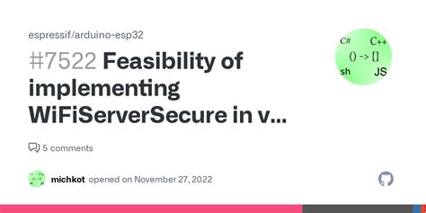 Feasibility Of Implementing Wifiserversecure In V2 Using Esp Tls Esp