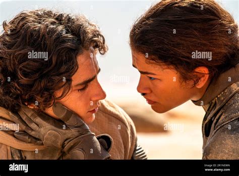 Zendaya And Timothee Chalamet In Dune Part Two 2023 Directed By