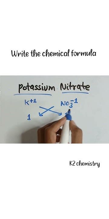 Write The Chemical Formula For Potassium Nitrate L Potassium Nitrate