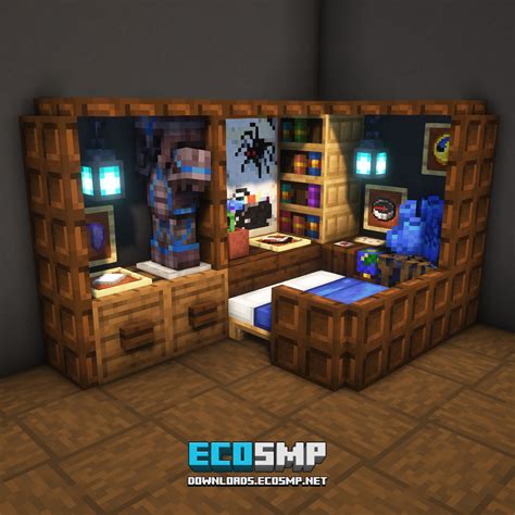 Minecraft Blue Interior Bedroom Idea Minecraft Room Minecraft