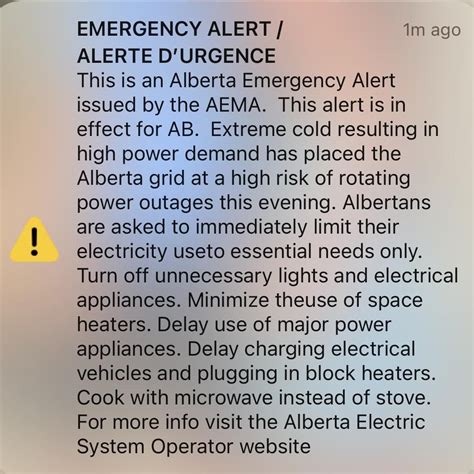 Alberta Wide Emergency Alert Issued Cochranenow Cochrane Albertas Latest News Sports
