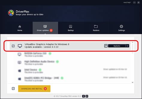 download and install oracle corporation virtualbox graphics adapter for