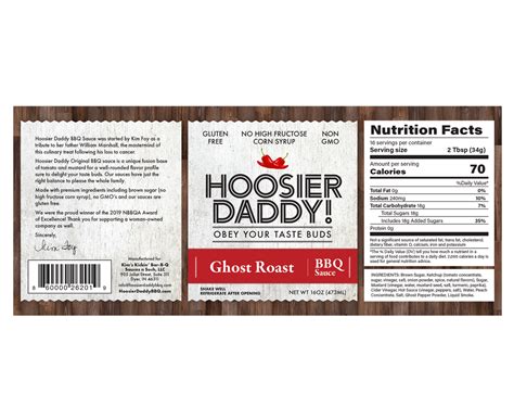 Ghost Roast Bbq Sauce 16oz Hoosier Daddy Bbq Sauce