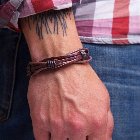Braided Leather Bracelet Etsy