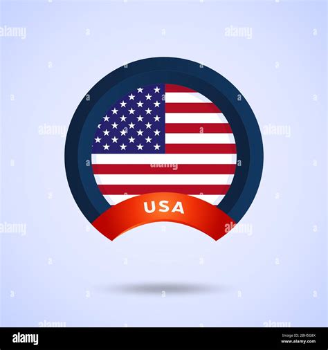 Circle American Flag Vector Image Of American Flag Illustration United