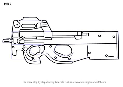 P90 Gun Coloring Pages Coloring Coloring Pages