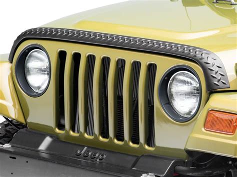 Rugged Ridge Jeep Wrangler Textured Black Plastic Hood Stone Guard