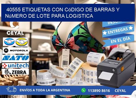 40555 Etiquetas Con Código De Barras Y Número De Lote Para Logística Etiquetado Textil