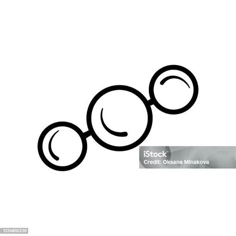 흰색 배경에 분리된 분자 모델 선 아이콘입니다 함께 결합 원자의 그룹 화학 화합물 물리학 유기 화학 생화학 요소 윤곽선 벡터 그림입니다 0명에 대한 스톡 벡터 아트 및 기타