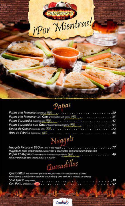 Menu At Chiltepinos Macroplaza Tijuana Pub And Bar Tijuana