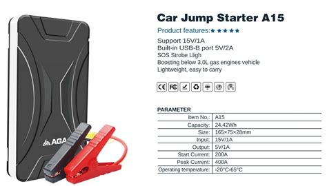 Buy Wholesale Hong Kong Sar A15 Multi Function Mini Car Jump Starter And Jump Starter At Usd 24 5