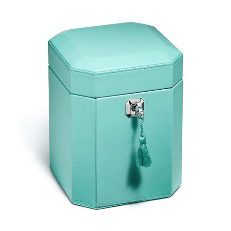 Tiffany Facets Tall Jewelry Box In Tiffany Blue™ Leather Tiffany And Co