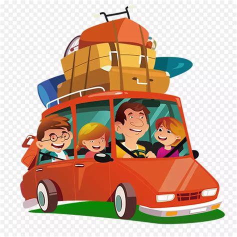 卡通自驾游的家庭人物设计png图片素材下载图片编号7451688 Png素材网