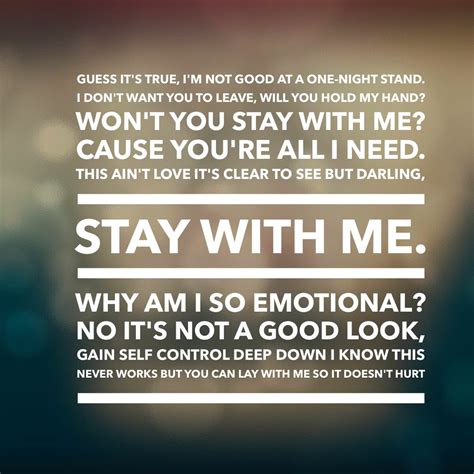 Stay With Me Lyrics
