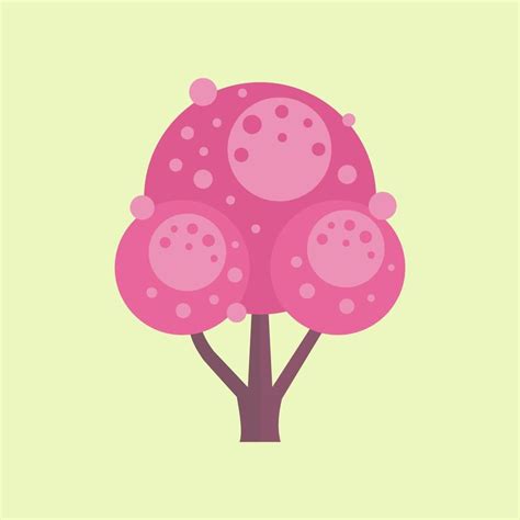ரியான் On Instagram Colorful Trees Vector Illustration With A Flat