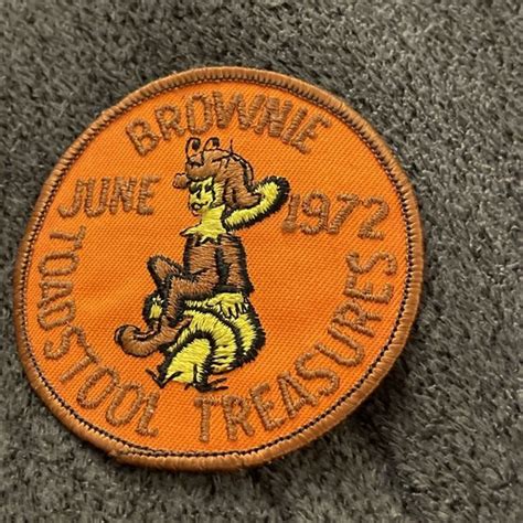 Accessories Vintage Brownie June 1972 Toadstool Treasures Patch J22