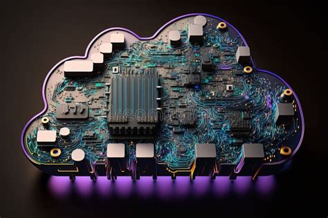 Abstract Cloud Storage Computing Advanced Artificial Intelligence