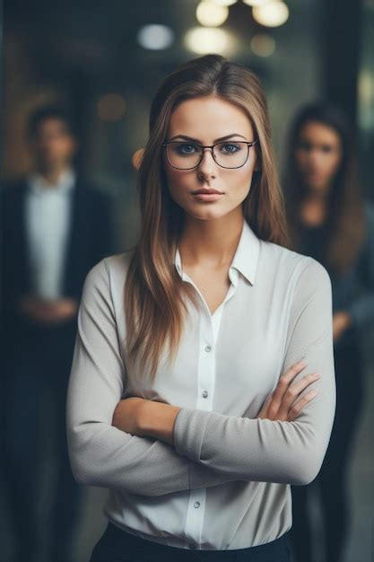 Premium Photo A Woman Wearing Glasses And A Shirt With A White Shirt