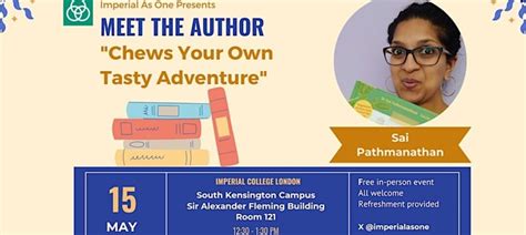 Imperial As One ‘meet The Author Event With Dr Sai Pathmanathan Events Imperial College London