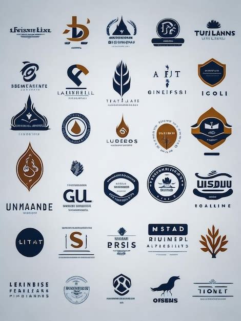 Conjunto De Logotipos Coleção De Ideias De Marcas Modernas E Criativas Para Logotipos Simples