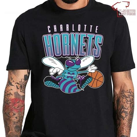 Charlotte Hornets 90s Vintage Nba T Shirt By Wilfred Cazares Medium