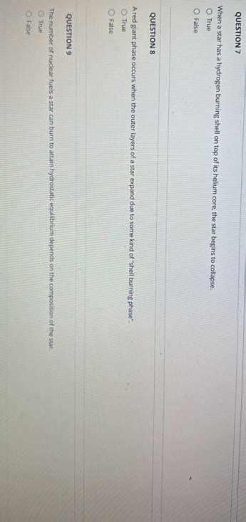 Solved Question 7when A Star Has A Hydrogen Burning Shell On