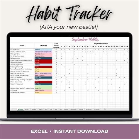 Personal Habit Tracker Excel Online Habit Tracker App Excel Habit Tracker Template Resolution