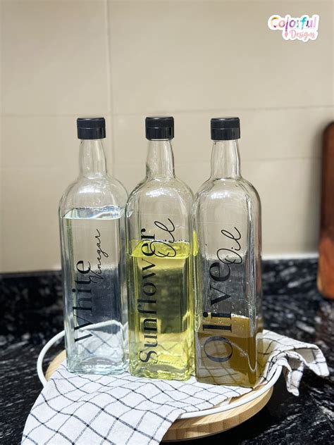 Square Bottle 1000ml And Label Colorful Designs