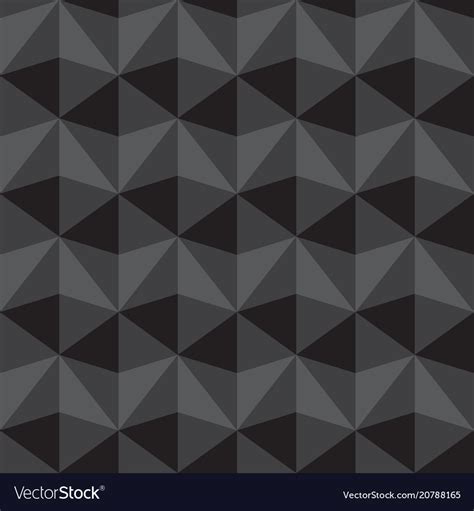 Seamless Abstract Gray And Black Triangle Pattern Vector Image