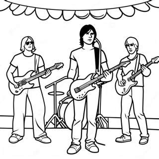 Rock Band On Stage Coloring Page Coloring Page Free Printable Pdf