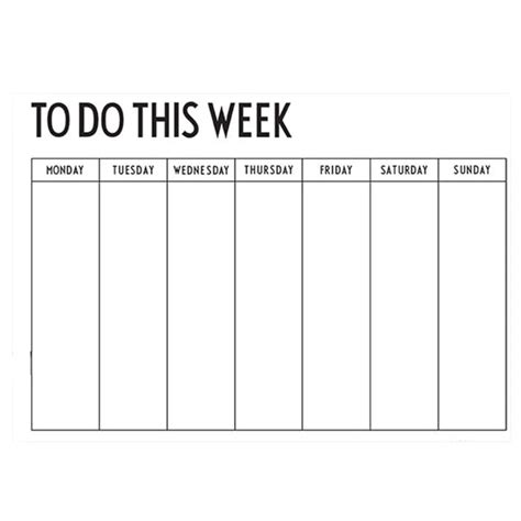 Printable 7 Day Weekly Calendar Free Download And Print For You