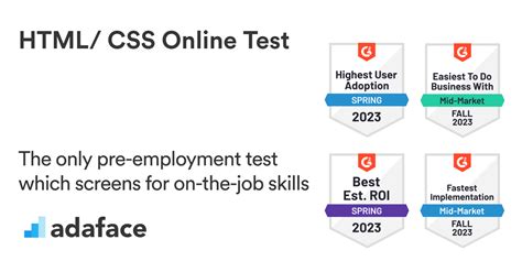 Html Css Online Test Candidate Screening Assessment Adaface
