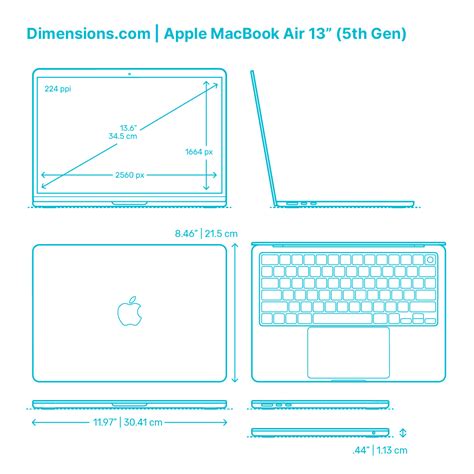 Apple Macbook Pro 14” 5th Gen Dimensions And Drawings