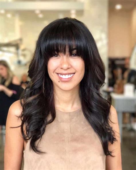 Straight Bangs Long Black Hair