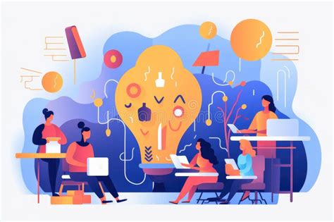 Abstract Vector Illustration Representing The Workflow And Benefits Of