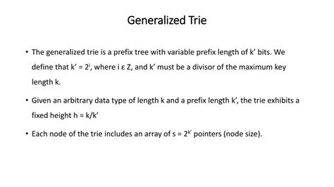 Ppt Efficient In Memory Indexing With Generalized Prefix Trees