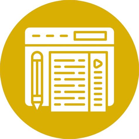 Premium Vector A Yellow Circle With A Pen On It