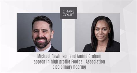 Michael Rawlinson And Amina Graham Appear In High Profile Football