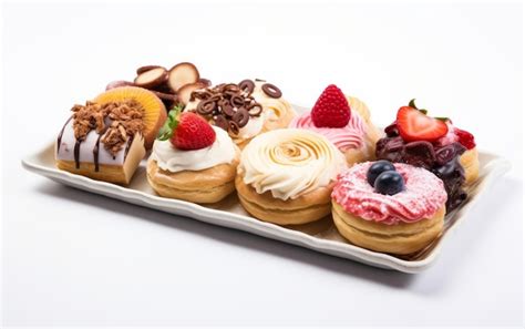 Premium Photo Assorted Pastries On A Tray