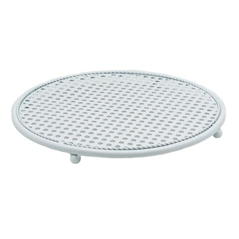 12in White Metal Plant Riser