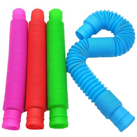 Tubo Plegable Antiestrés Para Niños Juguete Sensorial De Plástico Para