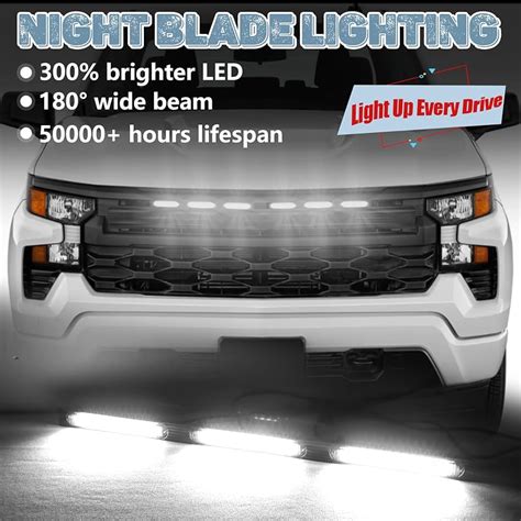Chevy Silverado Led Lights 4 Piece Led Front Grille Lights For 2022