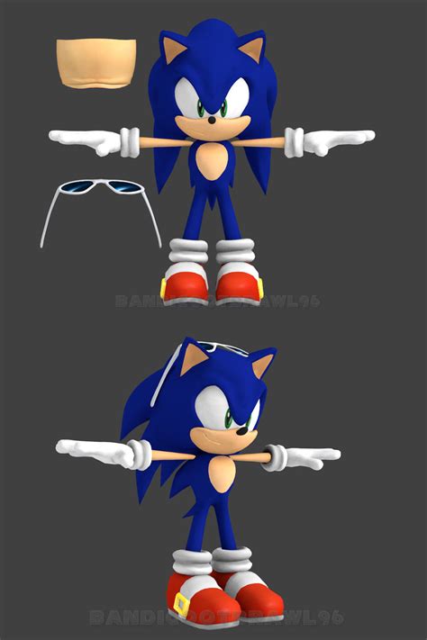 Dreamcast Sonic New Sa2cgi Model Head Wip By Bandicootbrawl96 On