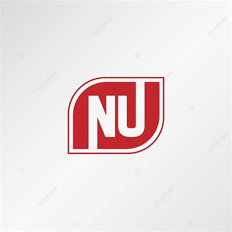 Gambar Huruf Awal Desain Logo Nu Abstrak Logo Templat Png Dan Vektor