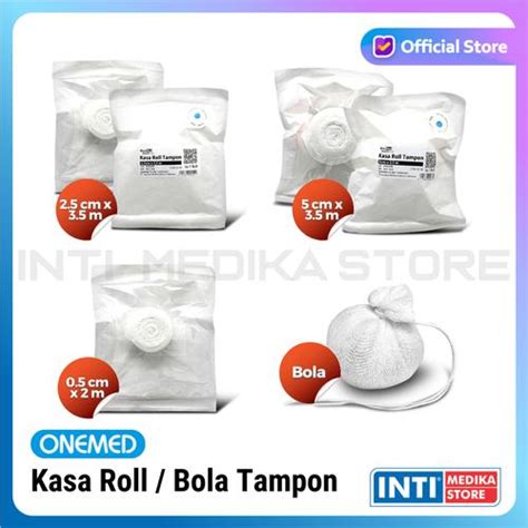 Jual Onemed Kasa Roll Tampon Steril Kassa Luka Gulung Bola Besar Roll 05cmx25m Kota